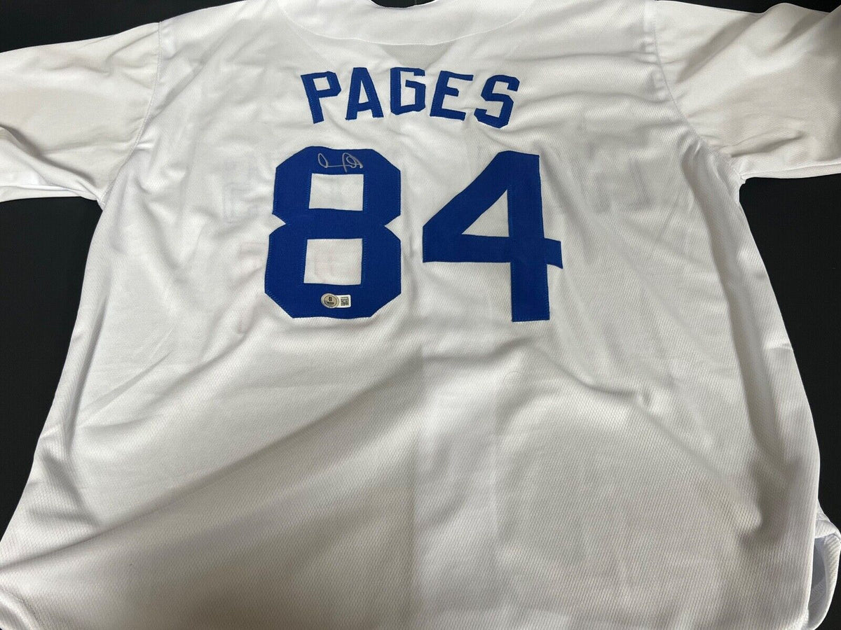 Andy Pages Dodgers Auto Signed Custom Jersey Beckett Witness Hologram ...