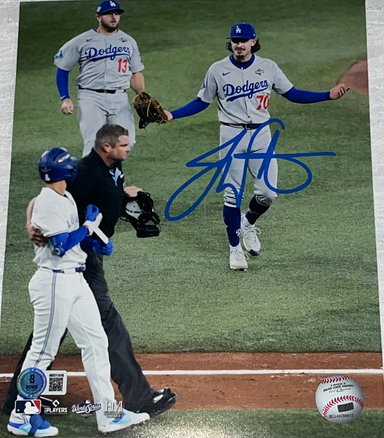 Justin Wrobleski Dodgers Signed 8x10 2025 World Series Game 7 Beckett ...